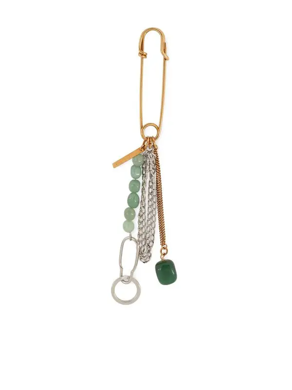Dries Van Noten Safety-Pin Brooch - 601 Light Green | Editorialist
